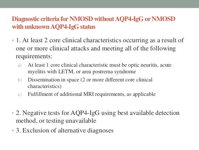 Neuromyelitis optica spectrum disorders