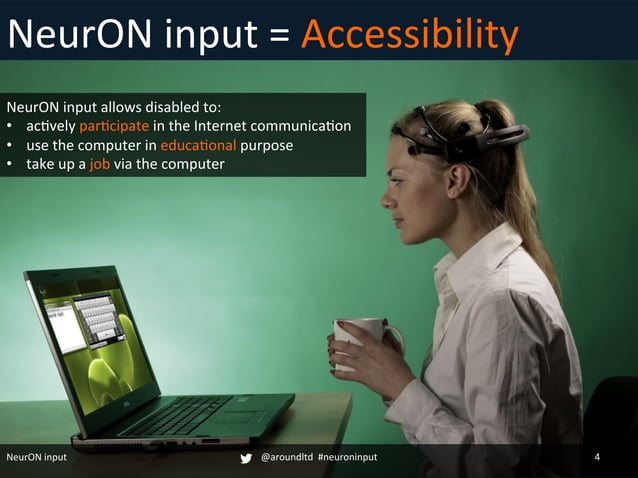 NeurOn input EEG powered touchless keyboard | PPT