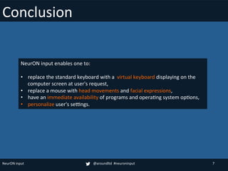 NeurOn input EEG powered touchless keyboard | PDF | Computer Peripherals | Computing