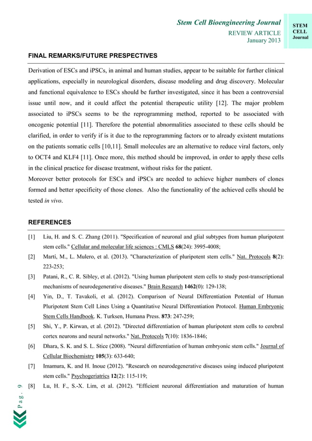 Neuronal and glial differentiation of human pluripotent stem cells | PDF | Brain and Nervous ...