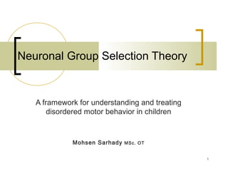 Neuronal group selection theory | PPT