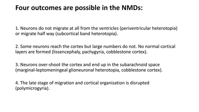NEURONAL MIGRATION DISORDER (2) | PPTX