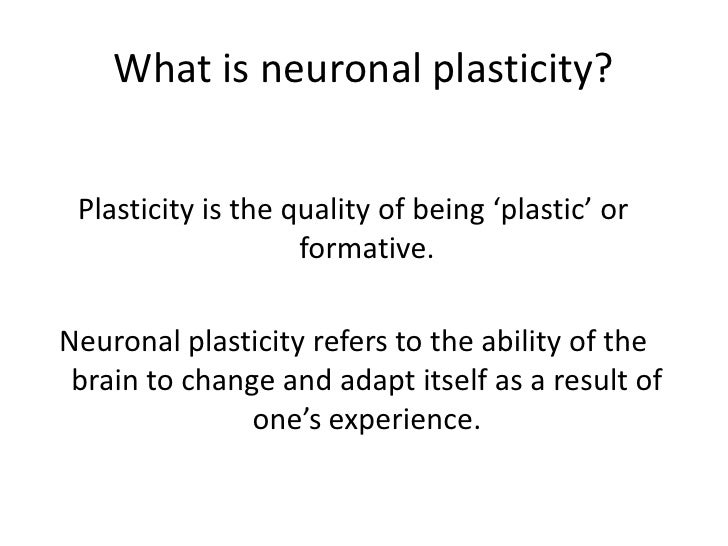 Neuronal plasticity