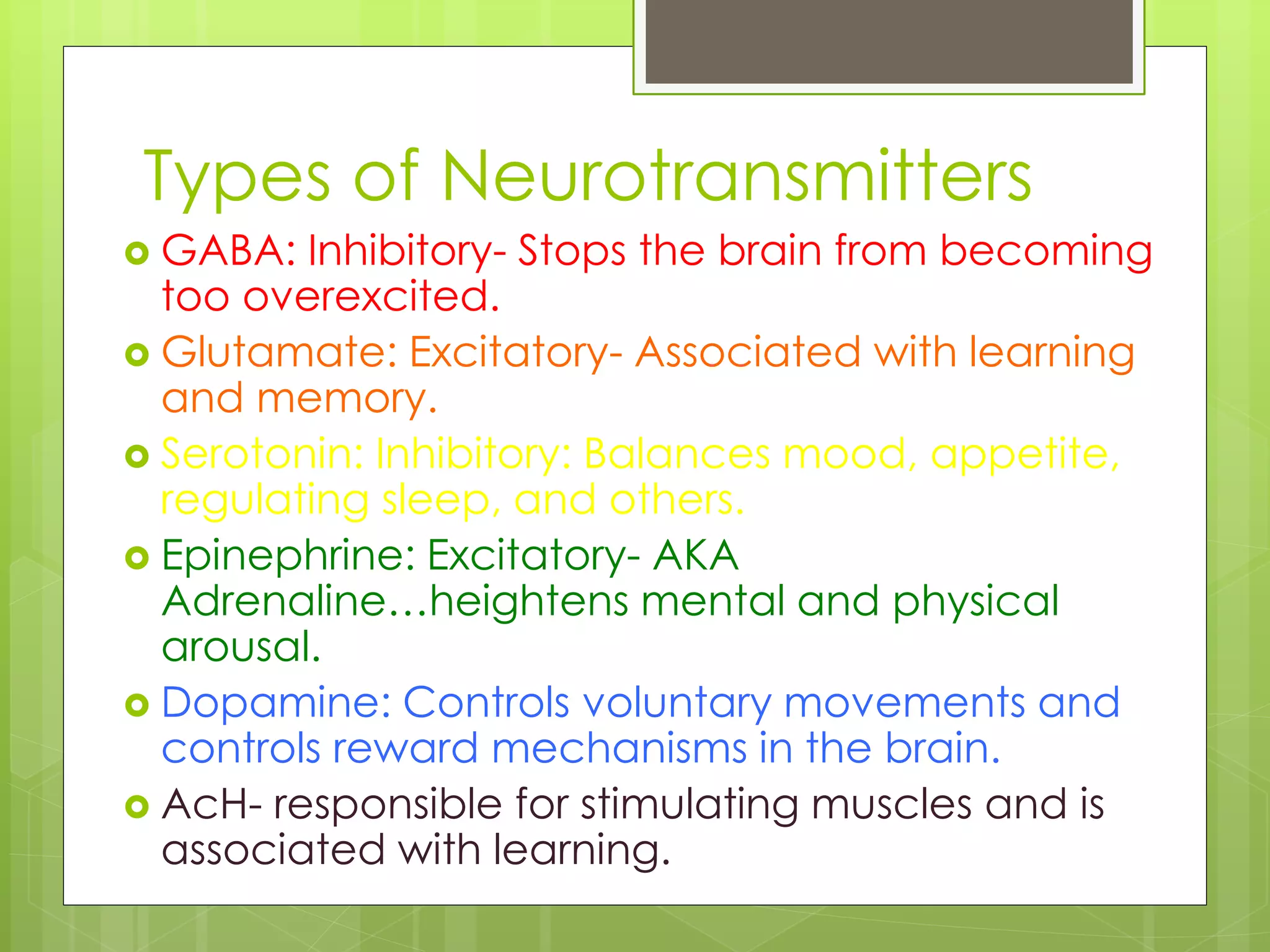 Neuron and neurotransmitter pp | PPSX
