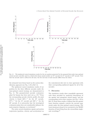 Neuron based time optimal controller of horizontal saccadic eye movements | PDF