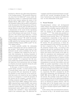 Neuron based time optimal controller of horizontal saccadic eye movements | PDF