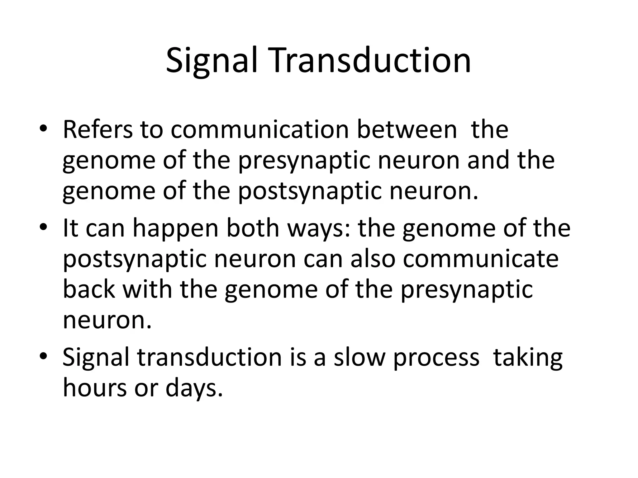 Neurons, communication and transduction | PPTX