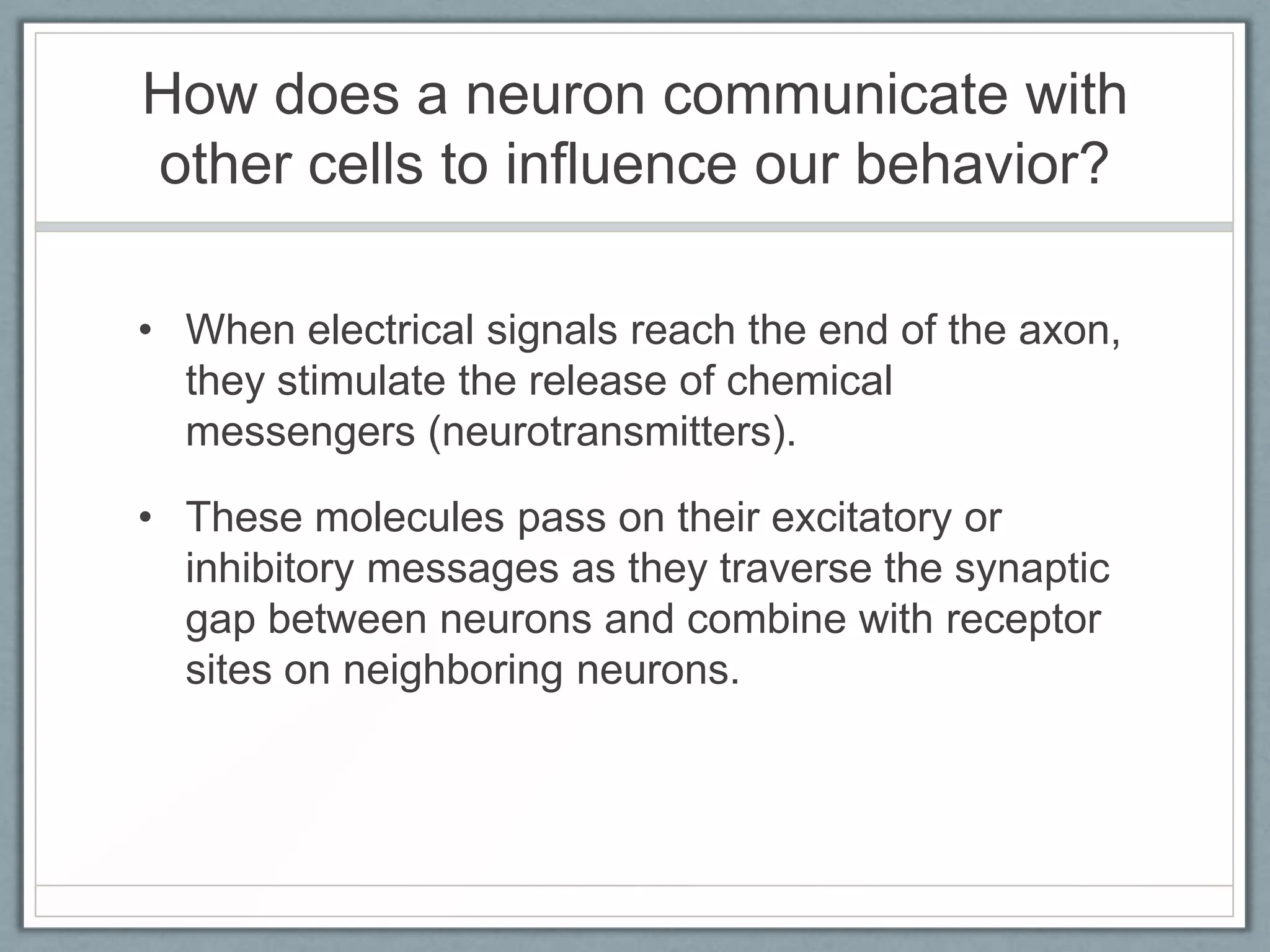 Neurons & hormonal systems | PPTX