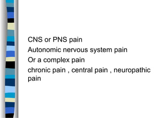 Neuropathic pain | PPT