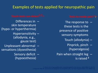 Neuropathic pain diagnosis & management | PPTX