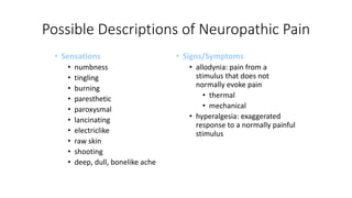 Neuropathic pain management | PPTX