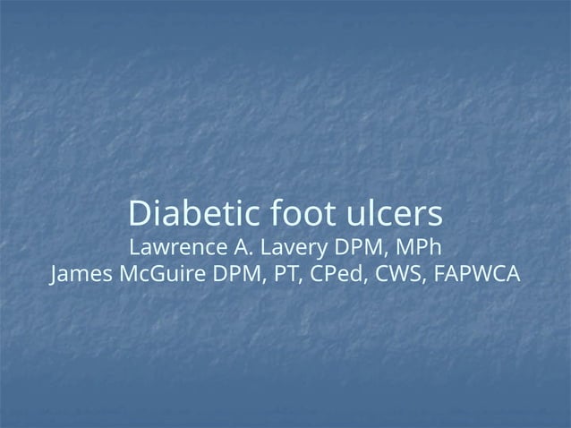 Neuropathic ulcers and diabetic foot ulcer | PPTX