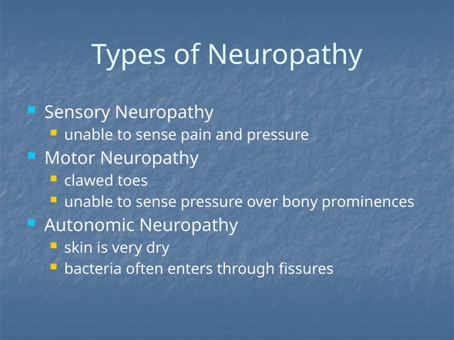 Neuropathic ulcers and diabetic foot ulcer | PPTX