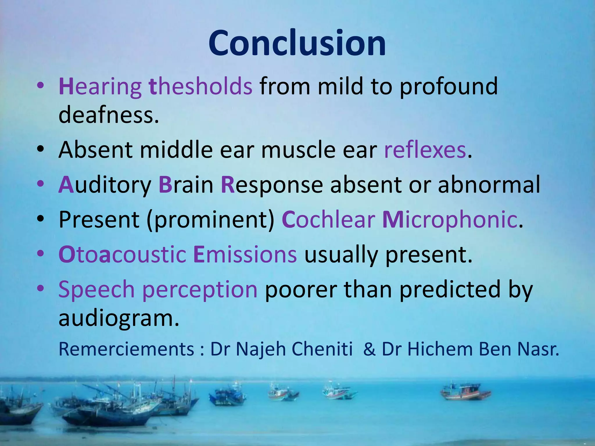 Neuropathies auditives slideshare | PPTX