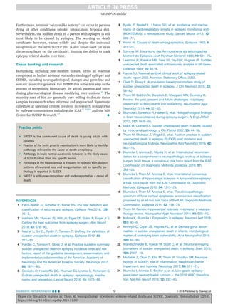Neuropathology of epilepsy epilepsy related deaths and sudep | PDF