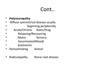 Neuropathy and its classification | PPT