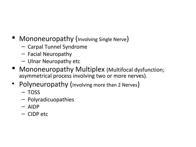 Neuropathy and its classification | PPT | Brain and Nervous System ...