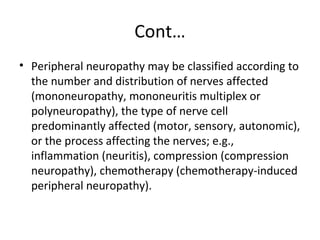 Neuropathy and its classification | PPT