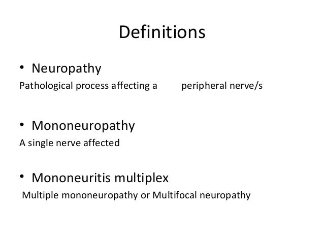 Neuropathy and its classification