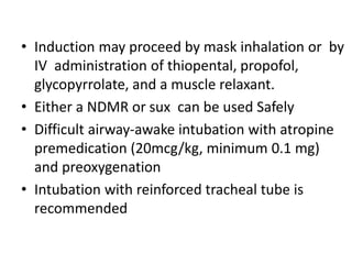 anesthesia for pediatric neurosurgerypptx | PPTX