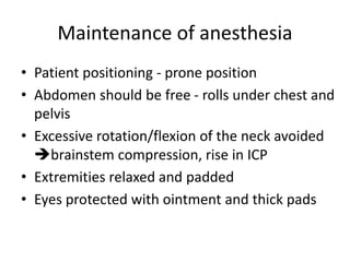 anesthesia for pediatric neurosurgerypptx | PPTX