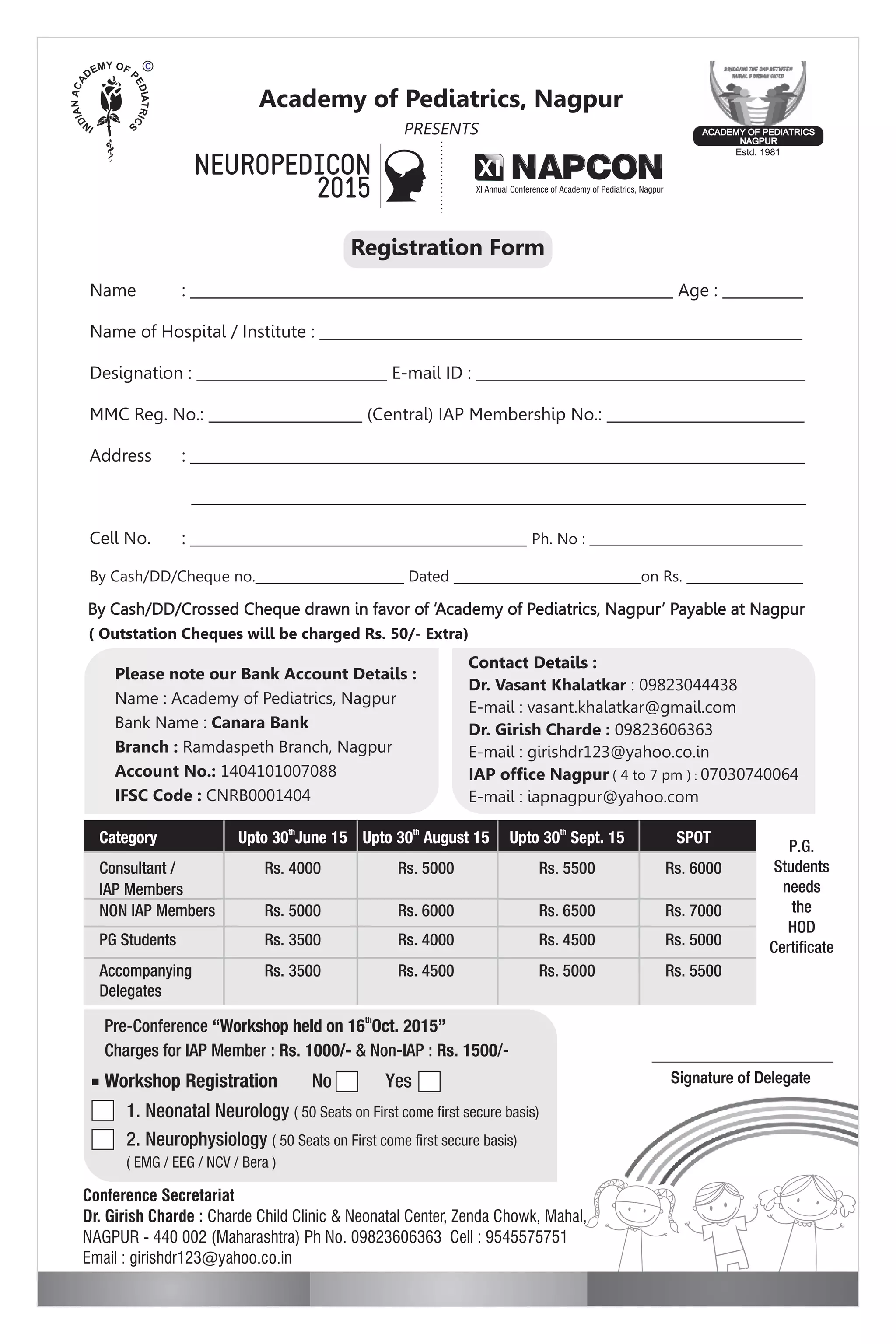 Neuropedicon 2015 registration form | PDF