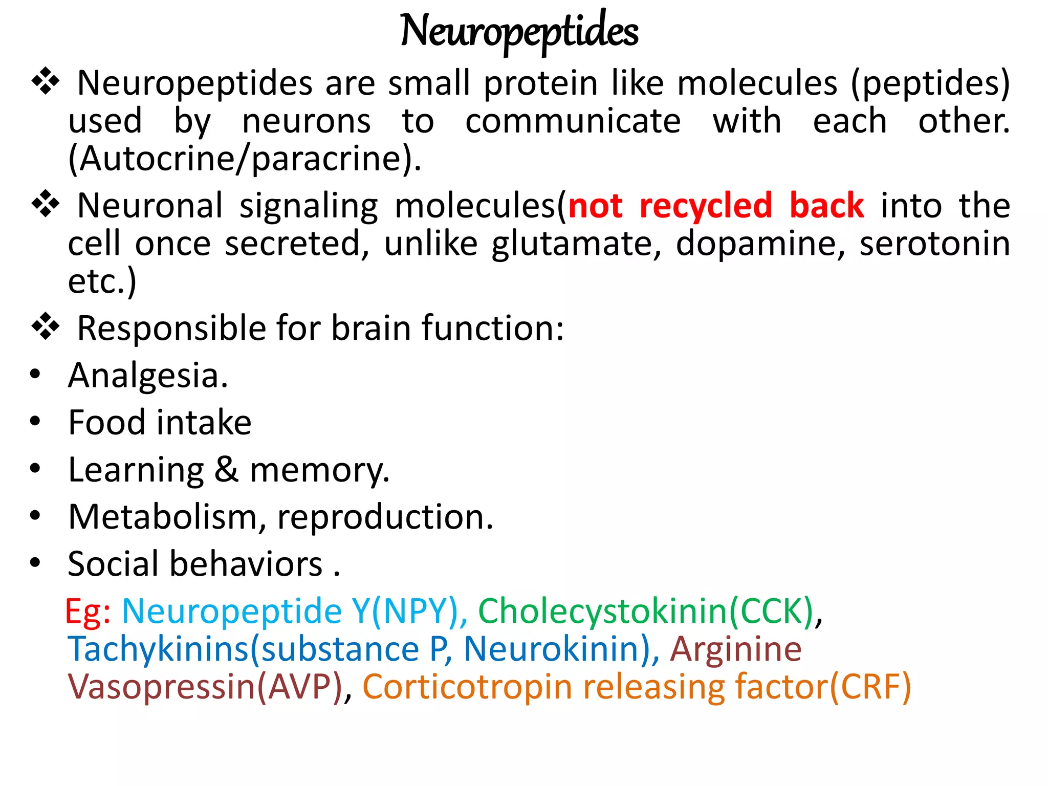 Neuropeptides | PPTX