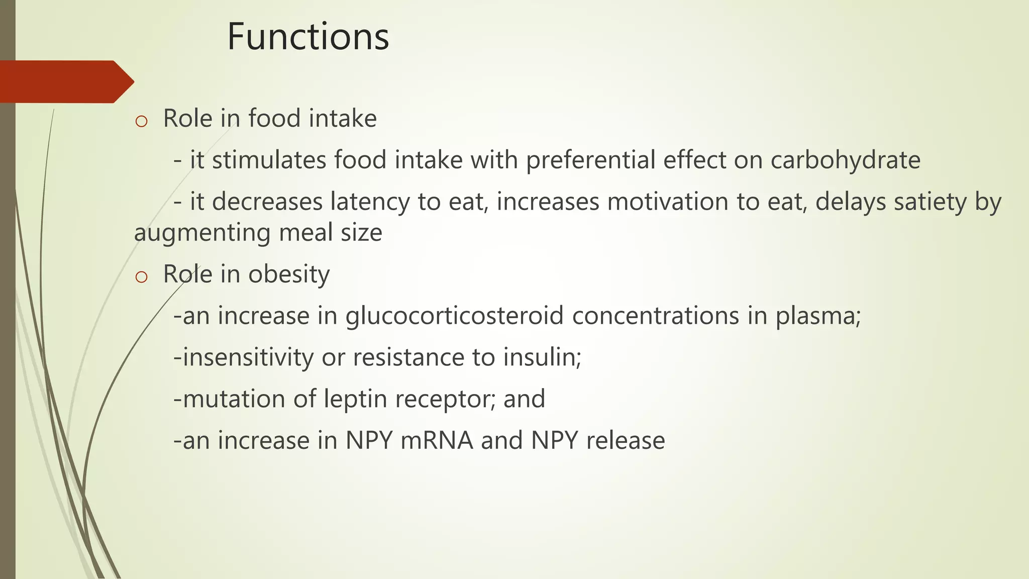 Neuropeptide y | PPTX