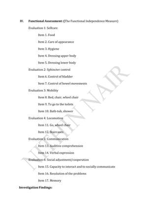 Neuro Proforma | PDF