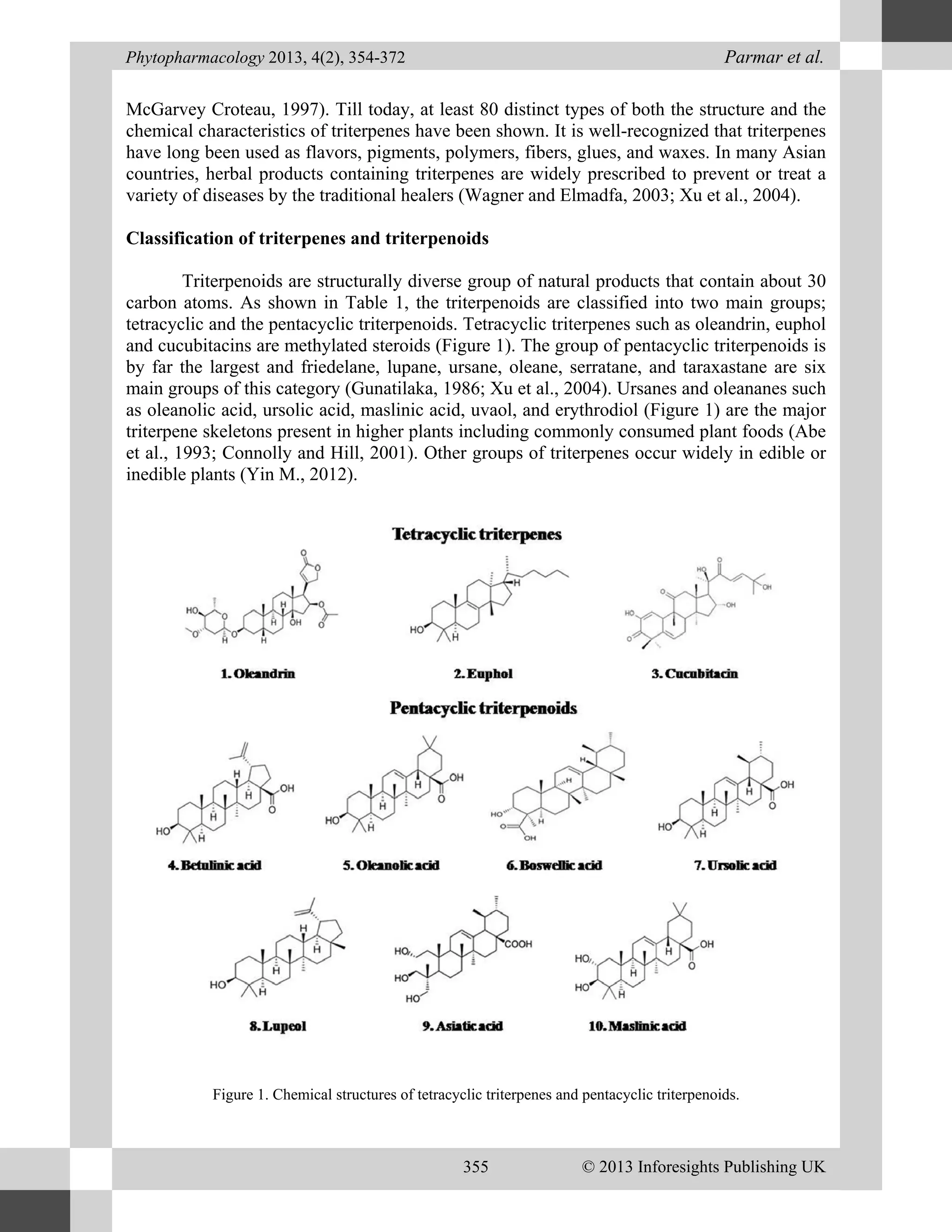 Neuropharmacological effects of triterpenoids | PDF