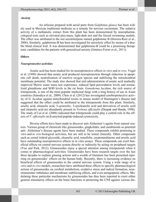 Neuropharmacological effects of triterpenoids | PDF
