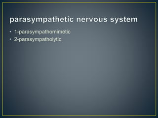 Neuro pharmacology | PPTX | Brain and Nervous System Disorders ...