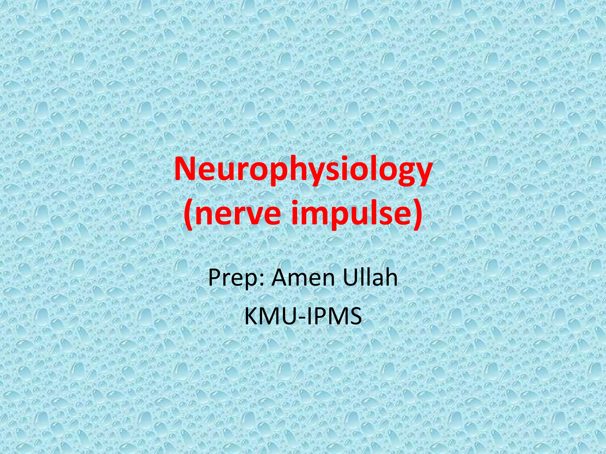 Neurophysiology | PPTX