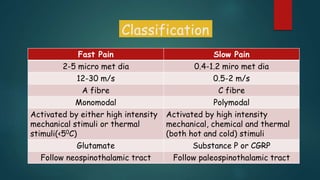 Neurophysiology of pain | PPTX