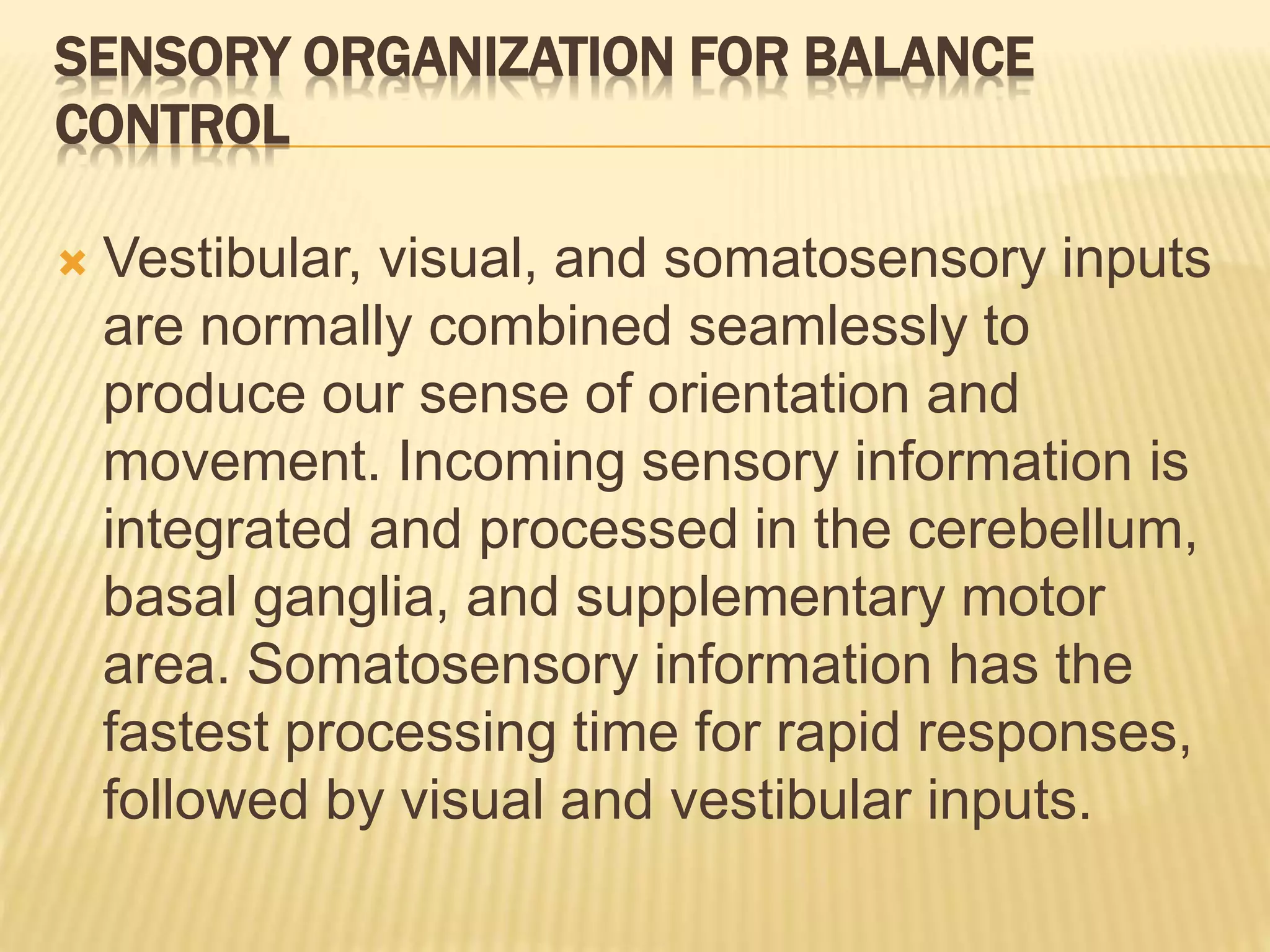 Neurophysiology of balance | PPTX