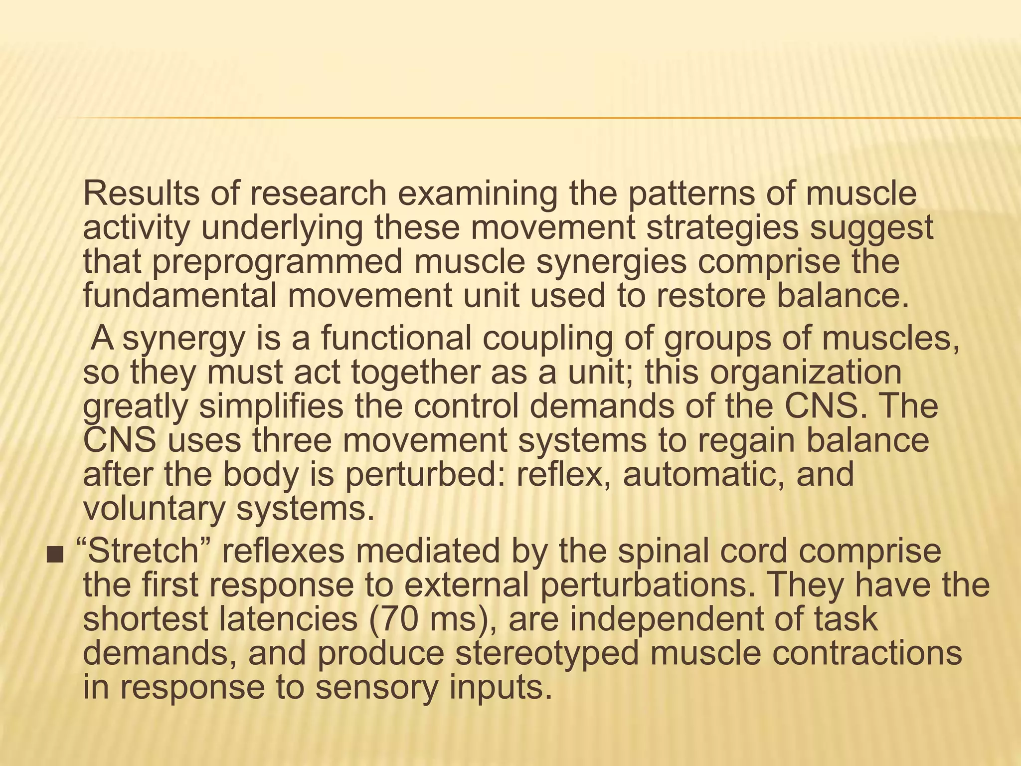Neurophysiology of balance | PPTX