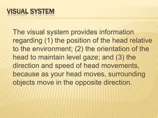 Neurophysiology of balance | PPTX