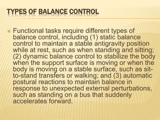 Neurophysiology of balance | PPTX