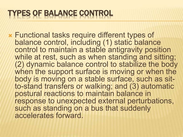 Neurophysiology of balance | PPTX