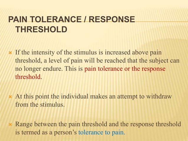 Neurophysiology of pain | PPT