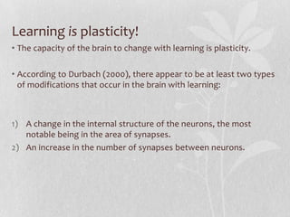 Neuroplasticity Psychology IB | PPTX