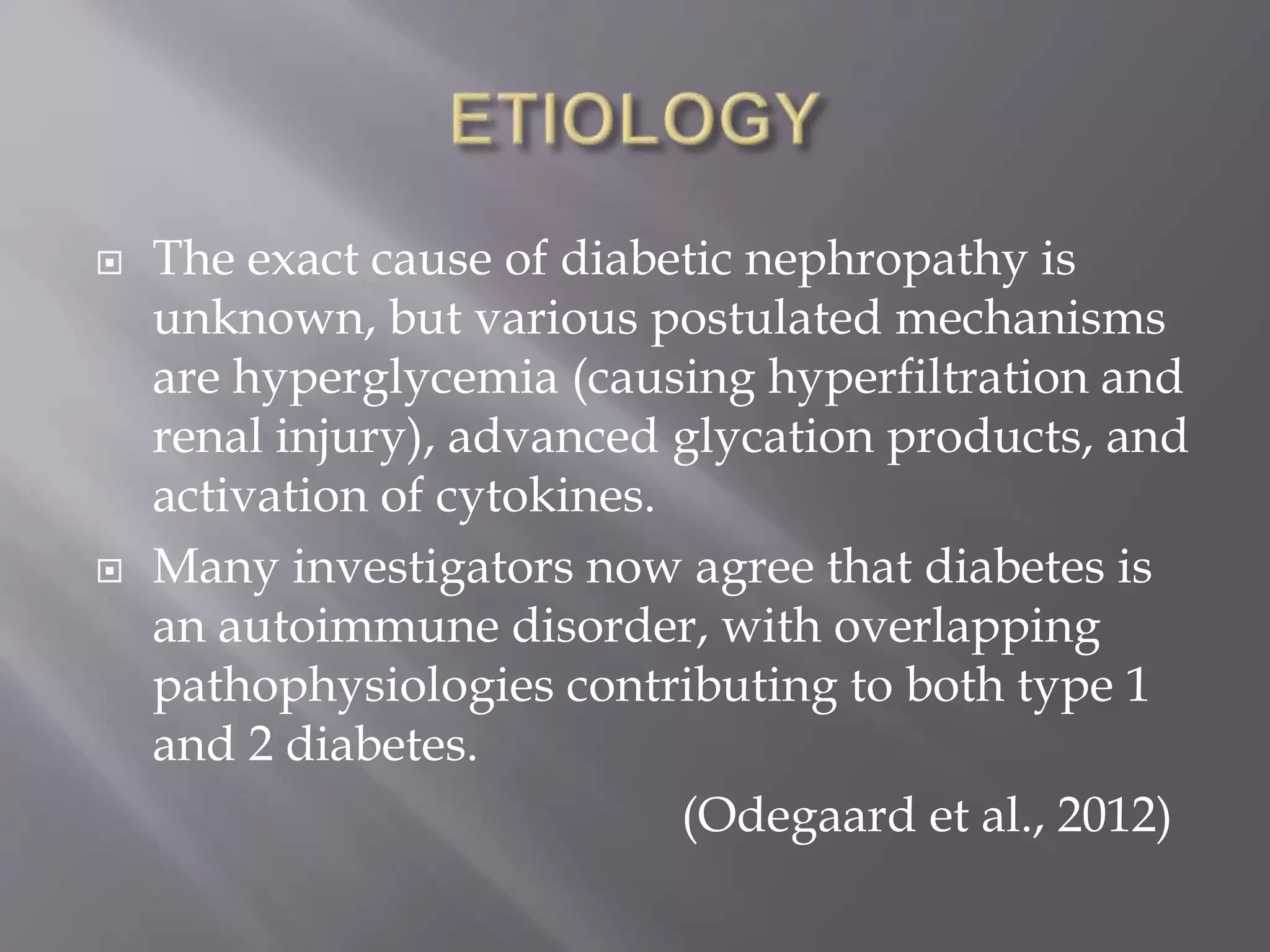 Diabetic Nephropathy;Physiotherapy approach, a case report | PPTX