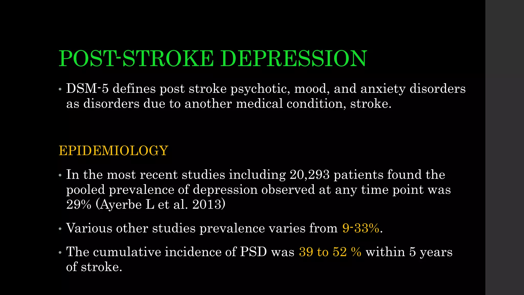 Neuropsychiatric aspects of Cerebrovascular Disorders | PPTX