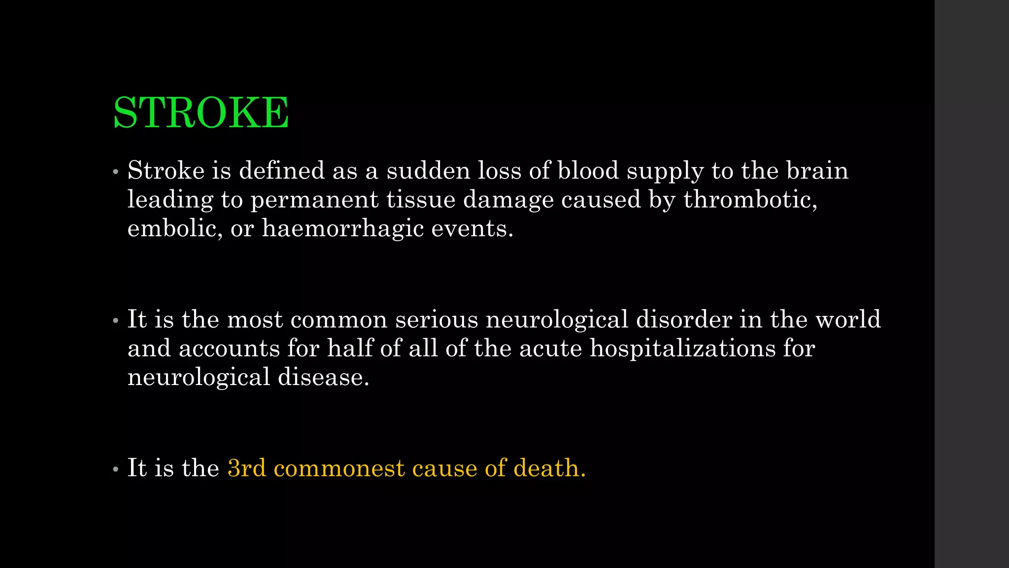 Neuropsychiatric aspects of Cerebrovascular Disorders | PPTX