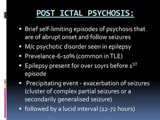 Neuropsychiatric aspects of epilepsy | PPTX
