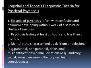 Neuropsychiatric aspects of epilepsy | PPTX