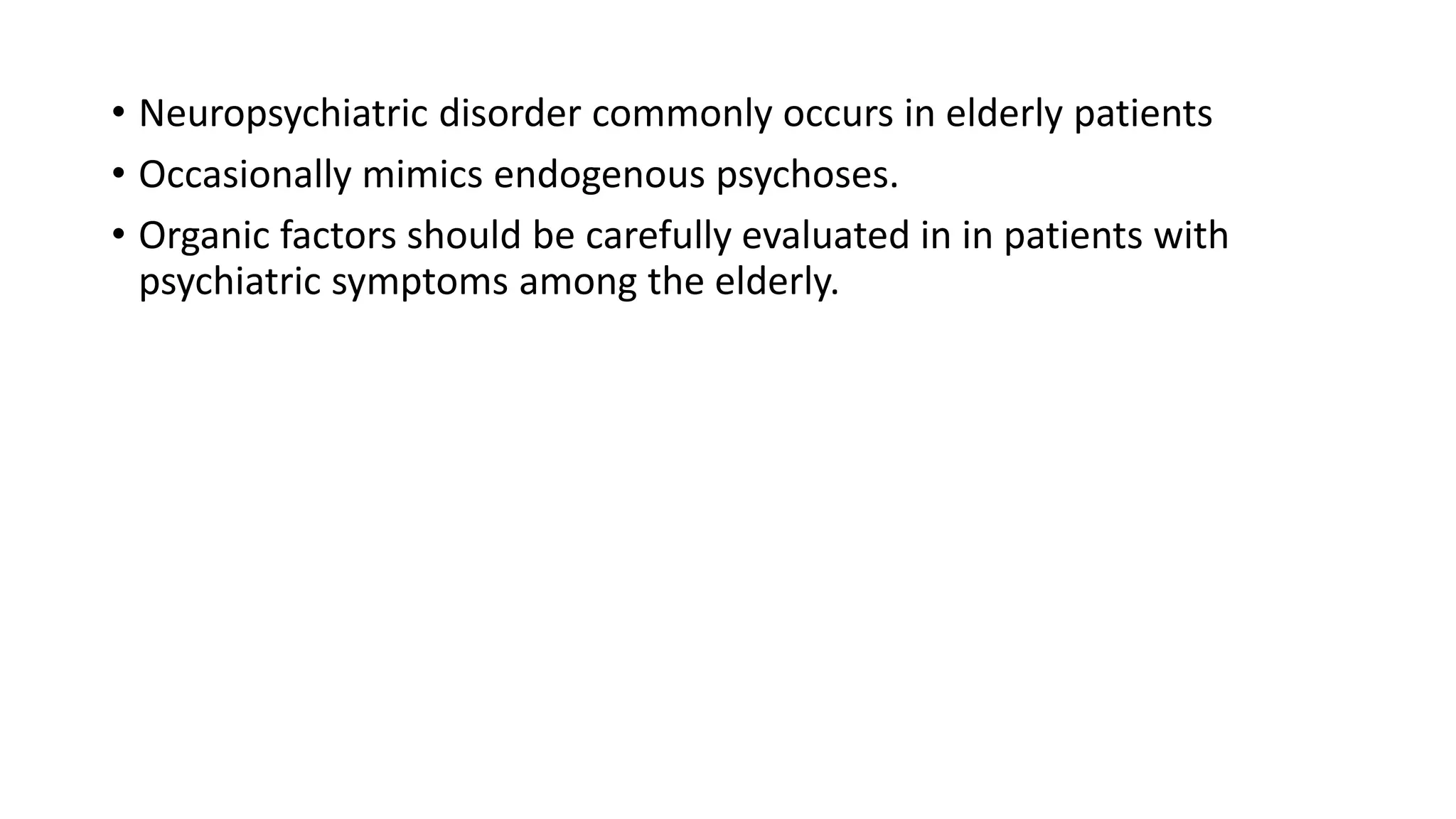 Neuropsychiatric disorders | PPTX