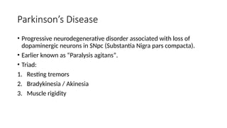 Neuropsychiatric manifestations of Parkinson Disease.pptx
