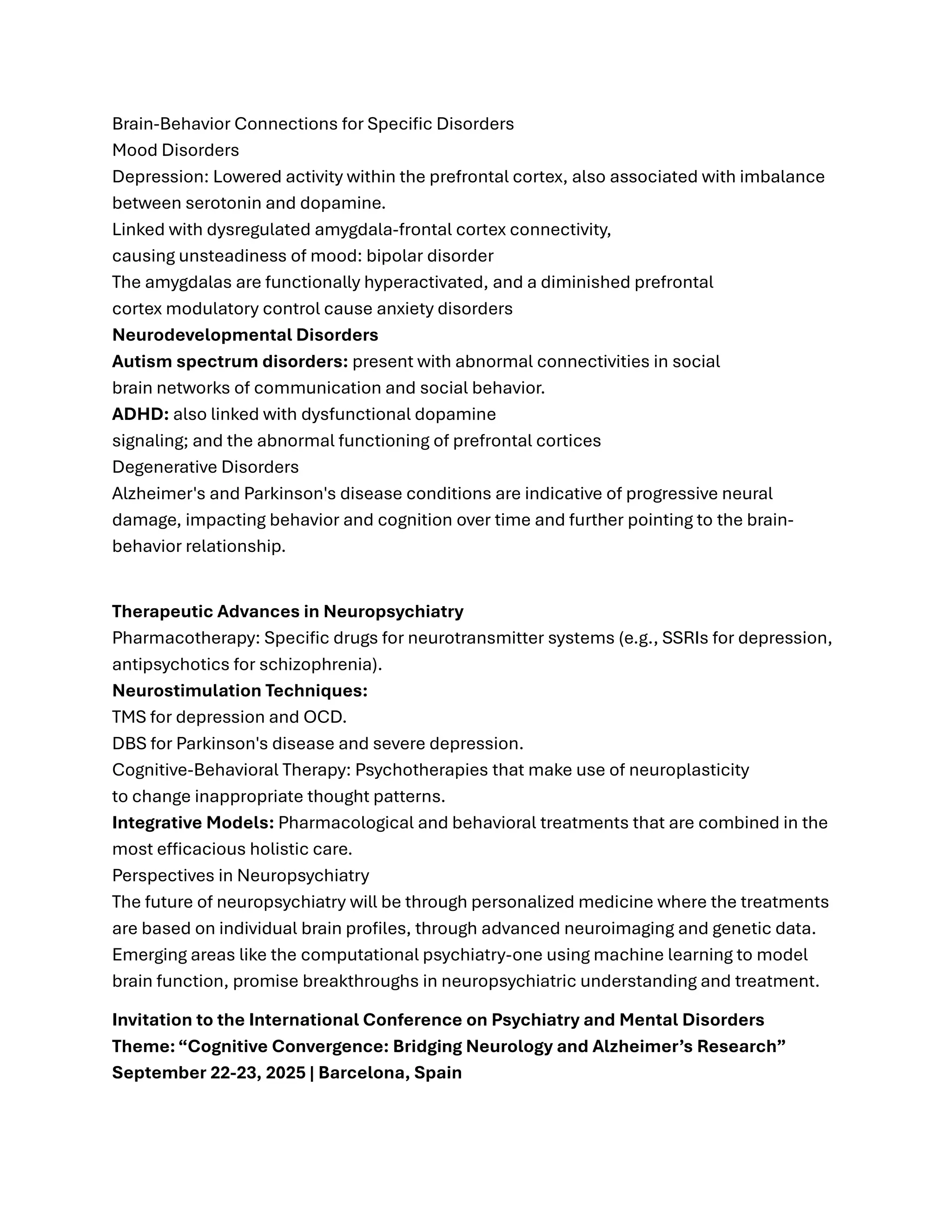 Neuropsychiatry and Brain-Behavior Connections | PDF