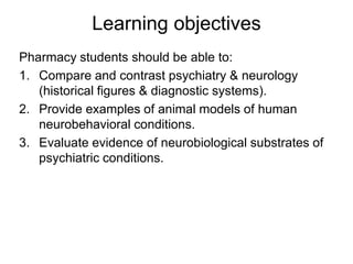 Pathophysiology: Introduction to Neuropsychiatry | PPTX